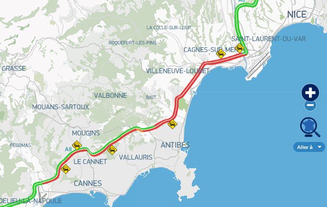 Trafic: l'autoroute A8 saturée dans les deux sens ce lundi matin - Nice ...